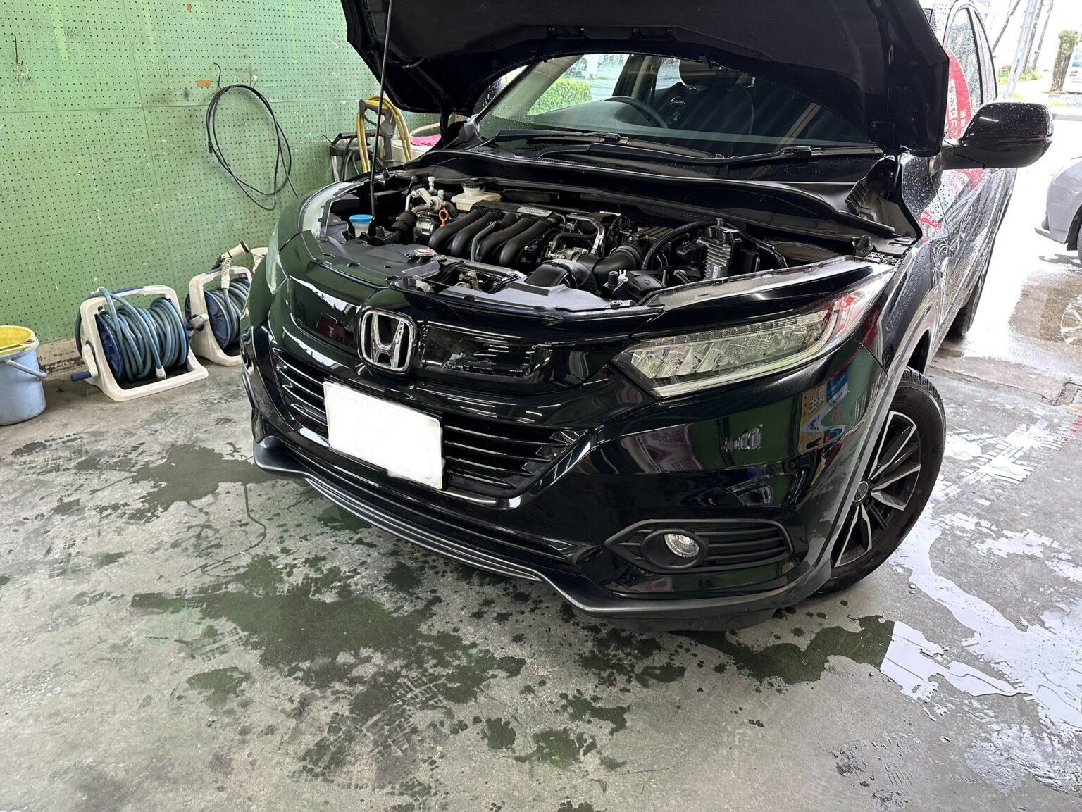 ホンダ ヴェゼル RU3 フロントグリルの交換 お安く取付け／コーティングって高い！？安く・磨き・艶出しで十分な仕上がり～【栃木県宇都宮市・下野市「ジャストオート」作業メニュー】～ | 車と ...